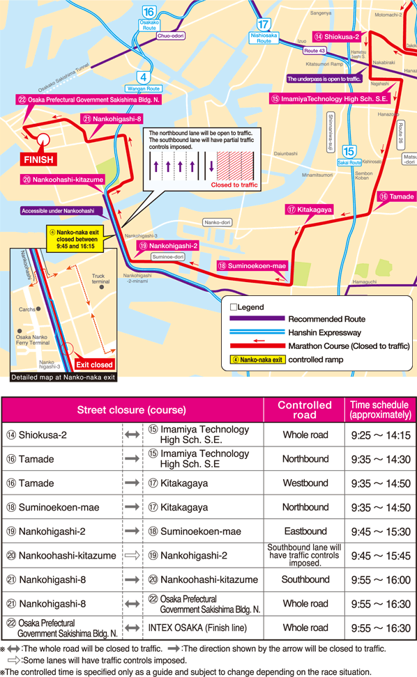 Traffic Regulation｜Outline｜Osaka Marathon 2014